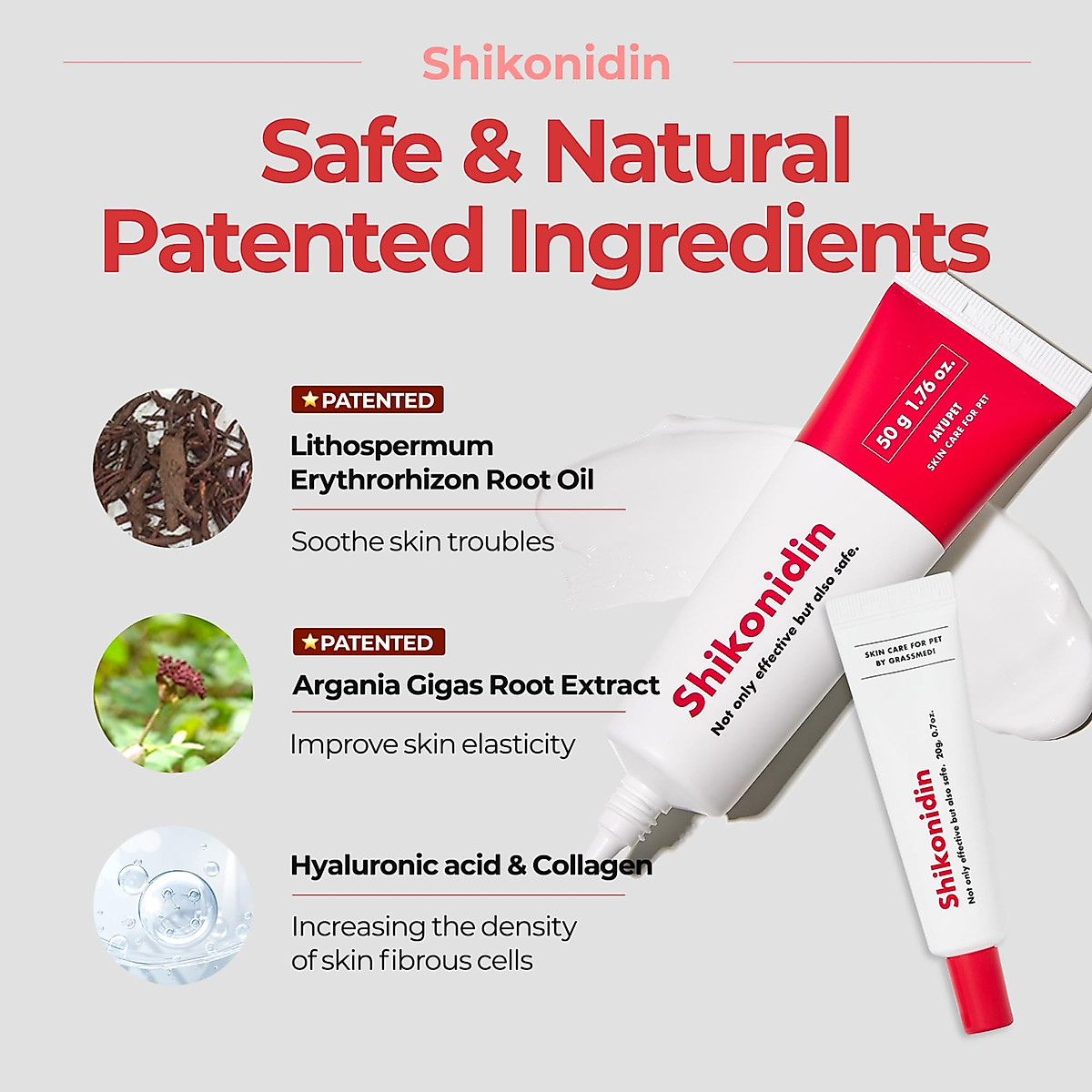 JAYU PET Shikonidin 0.7oz (20g) - Hotspots Itchy Irritated Skin Relief for Dog & Cat, Pet Soothing Cream Lotion for Moisturizing Dry Pad and Sensitive Nose