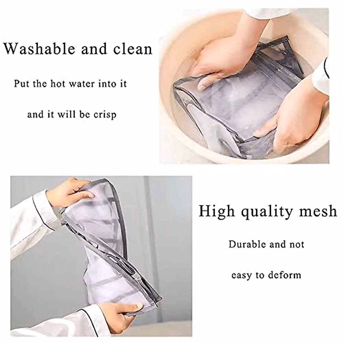 Organizers Se Jeans Compartment Storage-Mesh Clothes Storage Organizer Washable Folding Drawer Organizers (2 Medium+2 Large