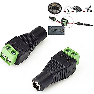 exgoofit DC Power Connector 15 Pairs 12V Male+Female 2.1x5.5MM DC Power Jack Plug Adapter Connector for CCTV Camera and LED Strip Light