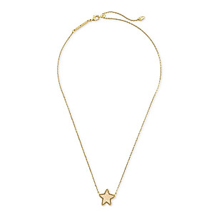 Kendra Scott Jae Star Gold Pendant Necklace in Iridescent Drusy