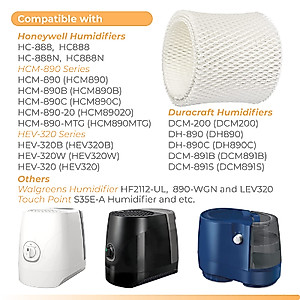 ANTOBLE 2 Pack HC-888 HC-888N Humidifier Wicking Filters Replacements for Honeywell HC888 HCM-890 HEV-320 Series & Duracraft D88 DCM-200 DH-890 Humidifier Filter C