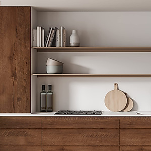 TORC Brown Wood Wallpaper Peel and Stick 17.1"x120", Faux Wood Contact Paper for Table Cabinet Dresser, Self Adhensive Removable Waterproof