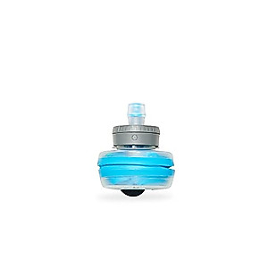 Hydrapak SkyFlask 500ml - Lightweight Collapsible Handheld Running Water Bottle Soft Flask - (500 ml/16 oz) - Adjustable Handstrap, Spill-Proof Cap, Malibu Blue