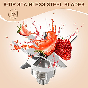 bathivy 1300W Professional Countertop Blender, 72 oz Pitcher Blender for Smoothies, 6 Program Food Processing Blender, 30000 RPM Home Commercial Blender for Ice Crushing, Frozen Drinks, Puree, Soymilk