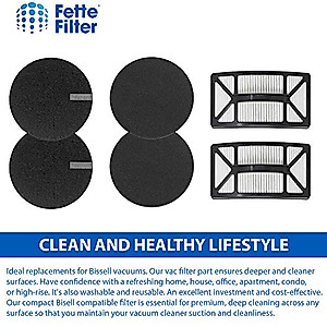 Fette Filter - Vacuum Filter Compatible with Bissell Rewind Pet Vacuum. Compare to Part # 1608225, 1601972 & 1604130. Combo Pack