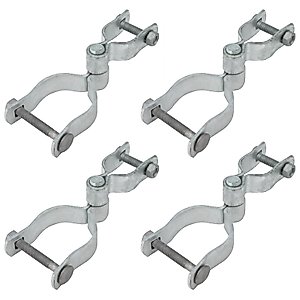 GBGS 4 Sets 2-3/8" x 1-3/8" Chain Link Fence Gate Post Hinge,Cattle Corral Rail Hinge,Max Load 220lb