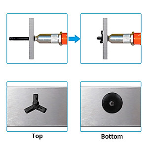 Jiozermi 60 Pcs Aluminum Blind Rivets, 3/16” x 1” Pop Rivets Assortment, Black