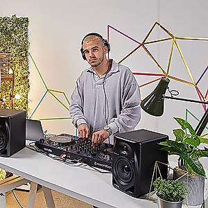 Pioneer DJ DM-50D-BT 5-inch Desktop Active Monitor Speaker Pair with Bluetooth - Black