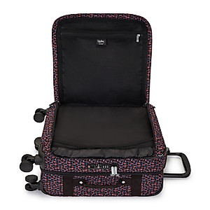 Kipling Women's Spontaneous Small 4 Wheel LuGGage Happy Squares Print
