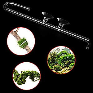 FEBSNOW Aquarium Suction Cups - 20 Pack Fish Tank Suction Cups Aquarium Suction Cup Clip Suction Hooks with 30 PCS Adjustable Cable Ties for Plants, Planter, Binding Moss Shrimp Nest