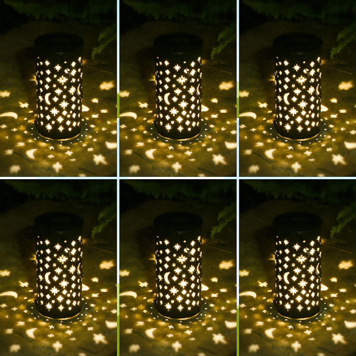 Solar Pathway Lights Outdoor Waterproof | 6 PCs Solar Hanging Lanterns - Garden Decorations Solar Powered Light Outdoor Lantern I Outside Walkway Path Decorative Ornament Bright Lighting Yard