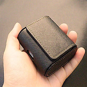 DAYJOY Elegant Leather Protective Case Cover Compatible with B&W/Bowers&Wilkins PI5 S2 /PI7 S2 Wireless Earbuds,Portable Protective Carrying Box Sleeve Storage Bag (Black)