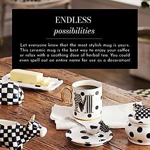 MACKENZIE-CHILDS My Mug, Decorative Ceramic Coffee Cup with Handle, J