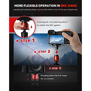 IFOOTAGE Small Tripod, Professional Mini Tripod for Photography, Tabletop Tripod for Photography, Aluminum Heavy Duty, Desktop Tripod Compatible with Sony, Nikon, Canon DSLR Camera, IFOOTAGE Base