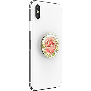 PopSockets ​​​​ Phone Grip with Expanding Kickstand, for Phone - Enamel Blooming Peony