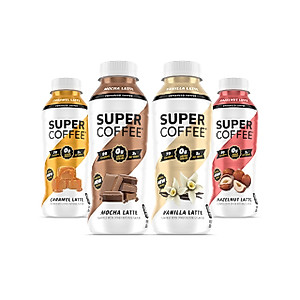 Super Coffee, Iced Keto Coffee (0g Added Sugar, 10g Protein, 80 Calories) [Variety Pack] 12 Fl Oz, 12 Pack | Iced Coffee, Protein Coffee, Coffee Drinks - LactoseFree, SoyFree, GlutenFree