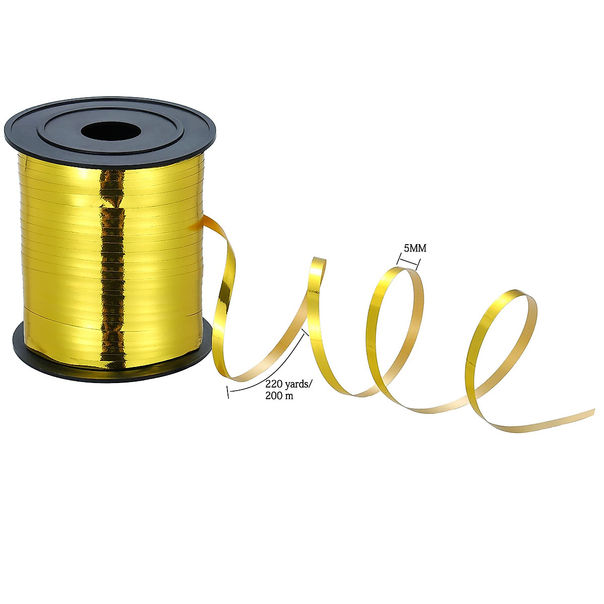 WHQXFDZ 880 Yards Christmas Curling Ribbon Metallic Gold Silver Red Green Shiny Cibbon Set Balloon String Metal Curly Ribbon for Christmas Gift Wrap Craft Holiday Decoration