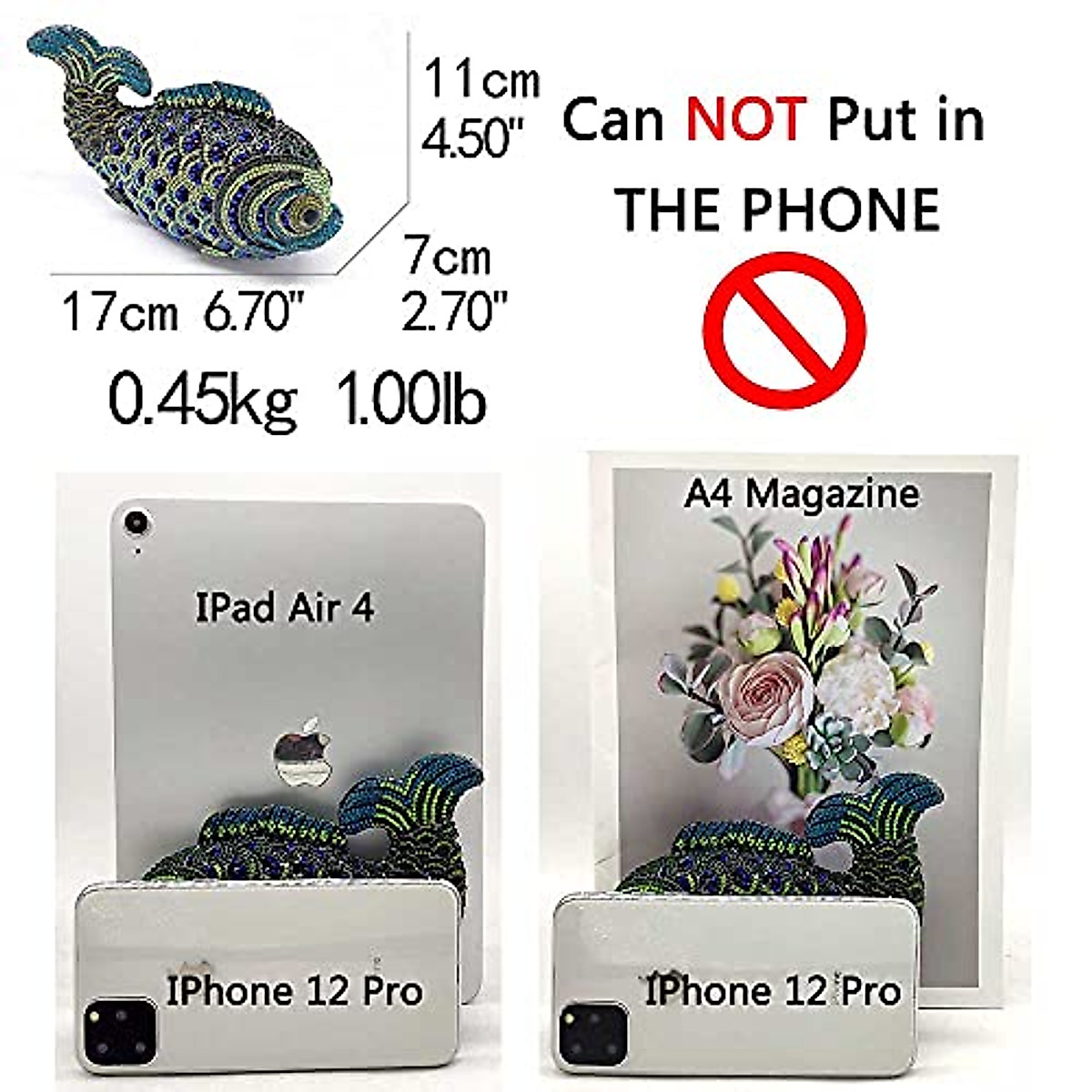 Boutique De FGG Super Mini Women Fish Evening Bags Crystal Clutch Purse Wedding Party Rhinestone Handbags (Orange&Yellow#15)