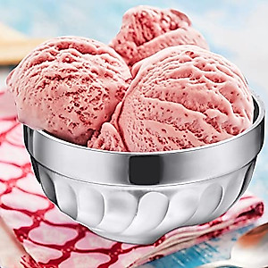 20 Pack Stainless Steel Bowls 4.5 Inches Metal Double Walled Snack Bowls Small Insulated Metal Mixing Bowls Multipurpose Lightweight Toddlers Dinner Bowls for Cereal, Noodles, Ice Cream