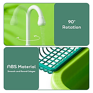 Kids Kitchen Sink Toy Set with Running Water 23Pcs Playing Dishwasher with Automatic Water Cycle System Pretend Play Toy for Kids Boys Girls Toddler