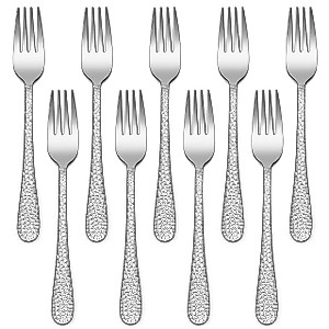 9-Piece Stainless Steel Kids Forks, HaWare Toddler Forks, Kids Silverware Preschooler Utensils, Baby Forks for Self Feeding, Mini Flatware Set for Home Kitchen School, Healthy and Dishwasher Safe
