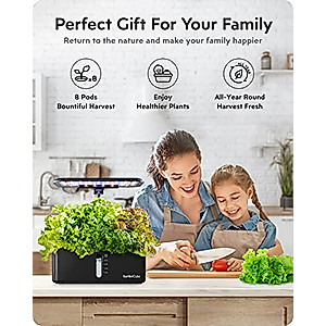 Hydroponics Growing System Indoor Garden: Herb Garden Kit Indoor with LED Grow Light Quiet Smart Water Pump Automatic Timer Healthy Fresh Herbs Vegetables - Hydroponic Planter for Home Kitchen Office…