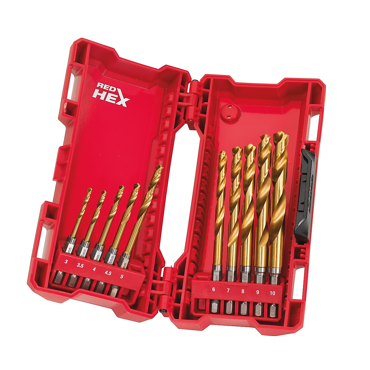 Milwaukee Metal Drill Bit Set 48894759 56 g Red Hex titanium Shockwave, 1 W, 0 V