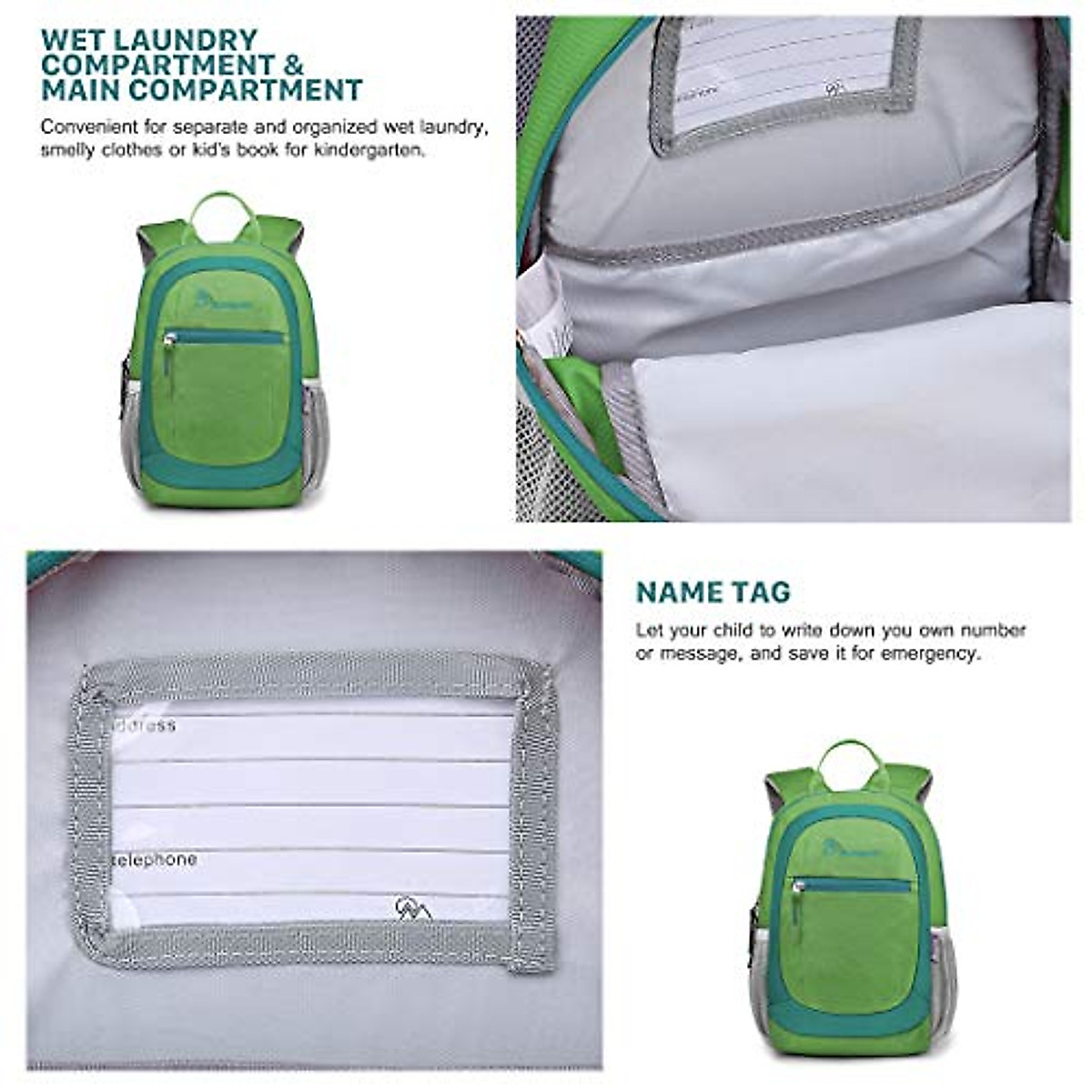 MOUNTAINTOP Kids Toddler Backpack for Boys Girls Preschool Kindergarten Bag