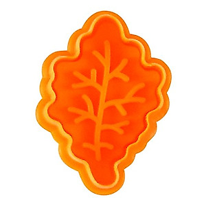 R&M International 0 Leaves 2" Pastry/Cookie/Fondant Stampers, Leaves and Acorn, 4-Piece Set Silver