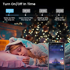 ehomful 130ft Led Lights Ehomful App Control Music RGB 5050 Color Changing Smart Led Strip Lights Kit with 44 Keys Remote, Led Lights for Bedroom,Room,Apartment,Kitchen,Party Decorations