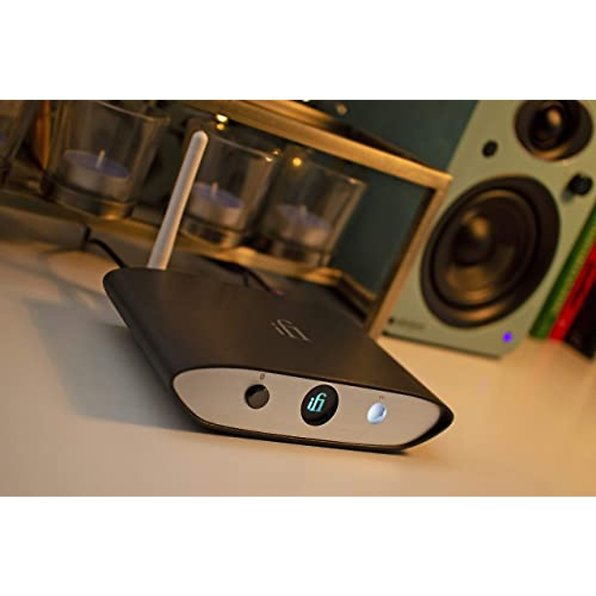 iFi Zen Blue HiFi Bluetooth Receiver Desktop DAC/Adapter - Wireless Input/Outputs - Optical/Coaxial/SPDIF/RCA / 4.4 Balanced - Audio System Upgrade (Unit Only)