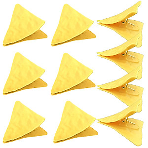 Cute and Funny Chip Clips Kitchen Food Storage Potato Chip Bag Closure Clips, Snacks Bag Sealer Sealing, Gift Set of 10, for Home Party Travel Housewarming Festival (Tortilla)