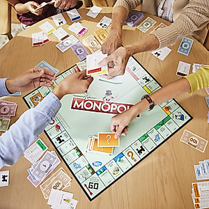 Monopoly Game, Family Board Games for 2 to 6 Players, Board Games for Kids Ages 8 and Up, includes 8 Tokens (Token Vote Edition)