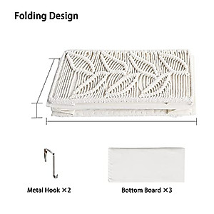 Zeesa Boho Over The Door Organizer, Hanging Storage with Large Pockets for Nursery, Pantry, Bathroom, Bedroom