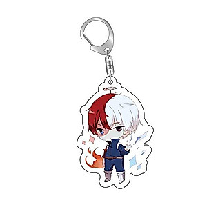 WillZephyr My hero one's justice double-sided acrylic keychain Midoriya Izuku Todoroki Shoto pendant (6Pcs)