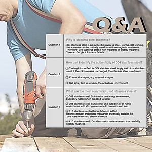 Hession Wood Screws Stainless Steel 304 Flat Head Phillips Drive Self Tapping Screw for Sheet Metal Thread Sharp Point 20pcs Pack (#8 x 5/8 inch)