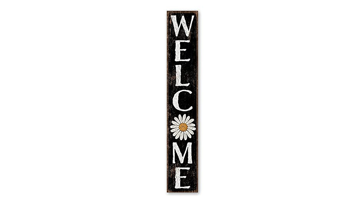 Shop My Word! Daisy Porch Board Welcome Sign - Indoor/Outdoor