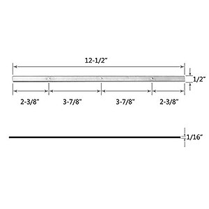 JTEX 12-1/2 in. Replacement Planer Blades For Ryobi AP12, Bauer 1621E-B, Grizzly G0663 G0790, Performax 240-3749, 240-3750 Planer - Set of 2