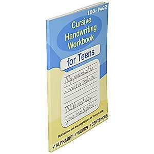 Cursive Handwriting Workbook for Teens: A cursive writing practice workbook for young adults and teens