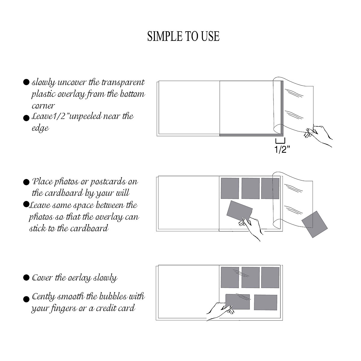 ZOVIEW Magnetic Self-Stick Page Photo Album, Family Album, Leather Cover, Hand Made DIY Albums Holds 3X5, 4X6, 5X7, 6X8,8X10 Photos A52035 (Red Brown, Large)