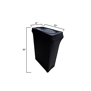 Spandex & Table Linens Slim Jim Stretch Spandex Trash Can Cover, 23 Gallons Black