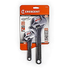 Crescent 2 Pc. Wide Jaw Adjustable Wrench Set 6" & 10" - ATWJ2610VS
