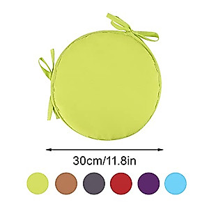 Chair Pads for Dining Chairs Set of 4, Round Chair Cushions for Dining Chairs 4 Pack, Chair Pads with Ties, Indoor Outdoor Seat Cushions for Office Kitchen Chairs Patio Garden Furniture
