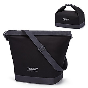 TOURIT Large Lunch Bag 24-Can (14L) Insulated Lunch Box Portable Soft Cooler Lunch Cooler for Adult Men Women, Grey