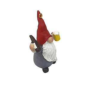 Funny Beer and Wine Lover Christmas Ornaments (Gnome Beer)