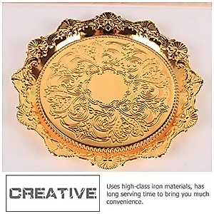 FOMIYES Turkish Ottoman Coffee Tea Beverage Serving Wavy Tray Gold