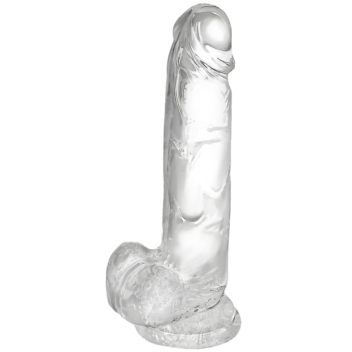 7.3Inch Clear Thick Realistic Dildos,Long Lifelike Adult Sex Toys, Huge Soft Silicone Penis, Flexible Anal Dildo,Strong Suction Cup for Men Women and Couple (Large)