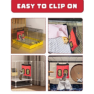 Petbank Rabbit Hay Feeder Guinea Pig Hay Feeder, Hanging Rabbit Hay Feeder Bag with 2 Holes for Chinchilla Hamsters Rabbit Guinea Pig Small Pets