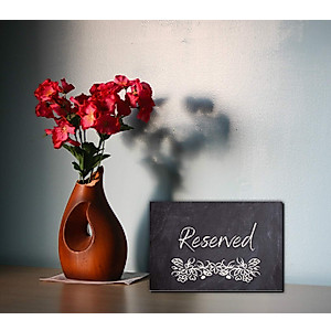 15 Reserved Signs for Tables Wedding Reception | Reserved Table Cards | Table Setting Cards |Vintage Chalk Design | 4 x 6 Double Sided Print | Party Events