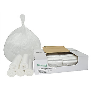 TYPLASTICS Trash Can Liner - Wholesale 1000 Count Garbage bags on Perforated Roll 7-10 Gallon Multipurpose for Office Bathrooms Business Home Commercial and industrial needs 24" x 24"